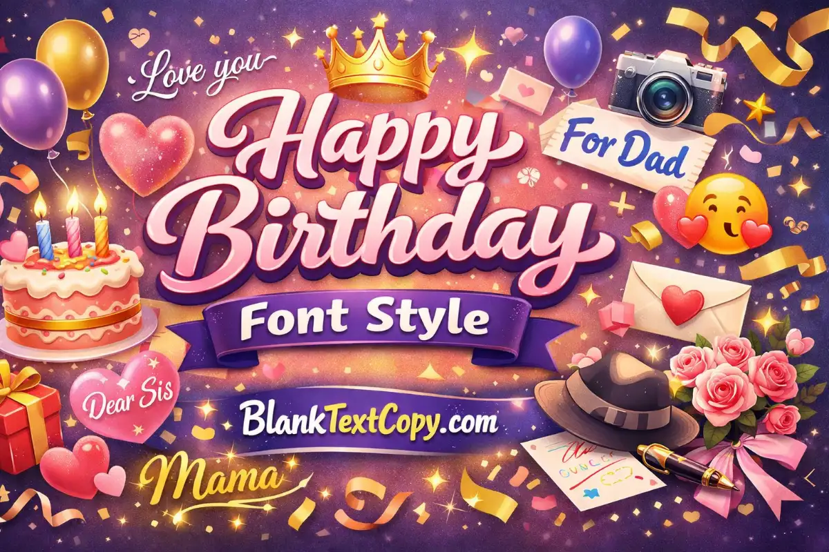 Happy Birthday Font Style Text Copy And Paste - 2026