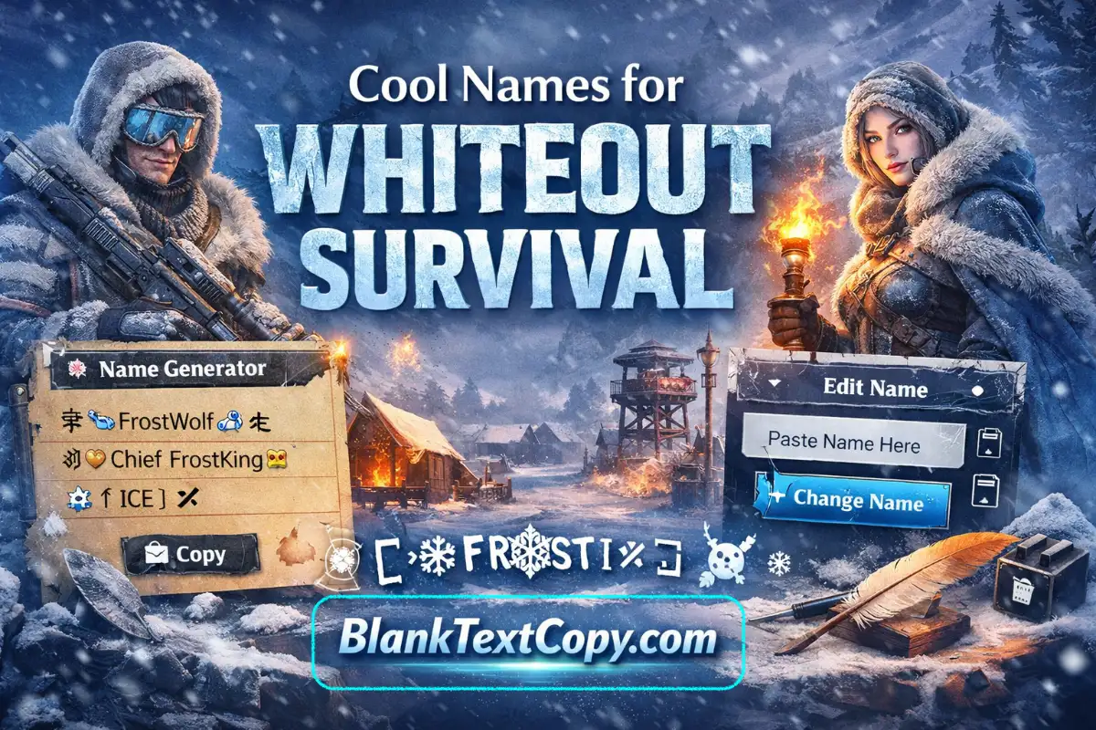 Whiteout Survival Name Generator 2026 - Font & Symbol Ideas